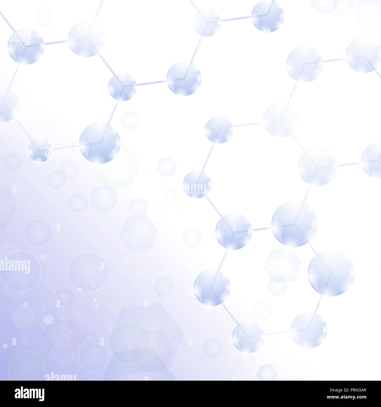 Structure Molecule And Communication Atom Neurons Or Dna Hexagonal