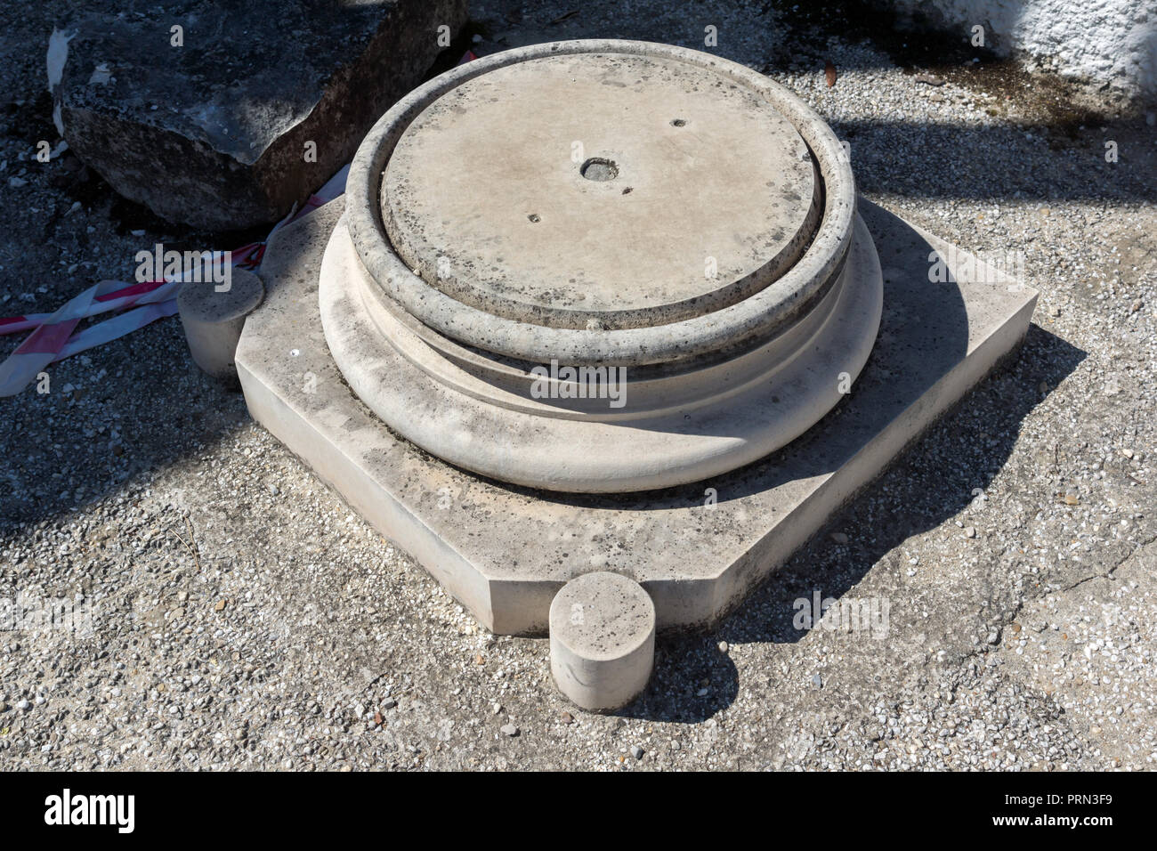 Ruins of Round (Golden) Church of St. John near The capital city of the ...