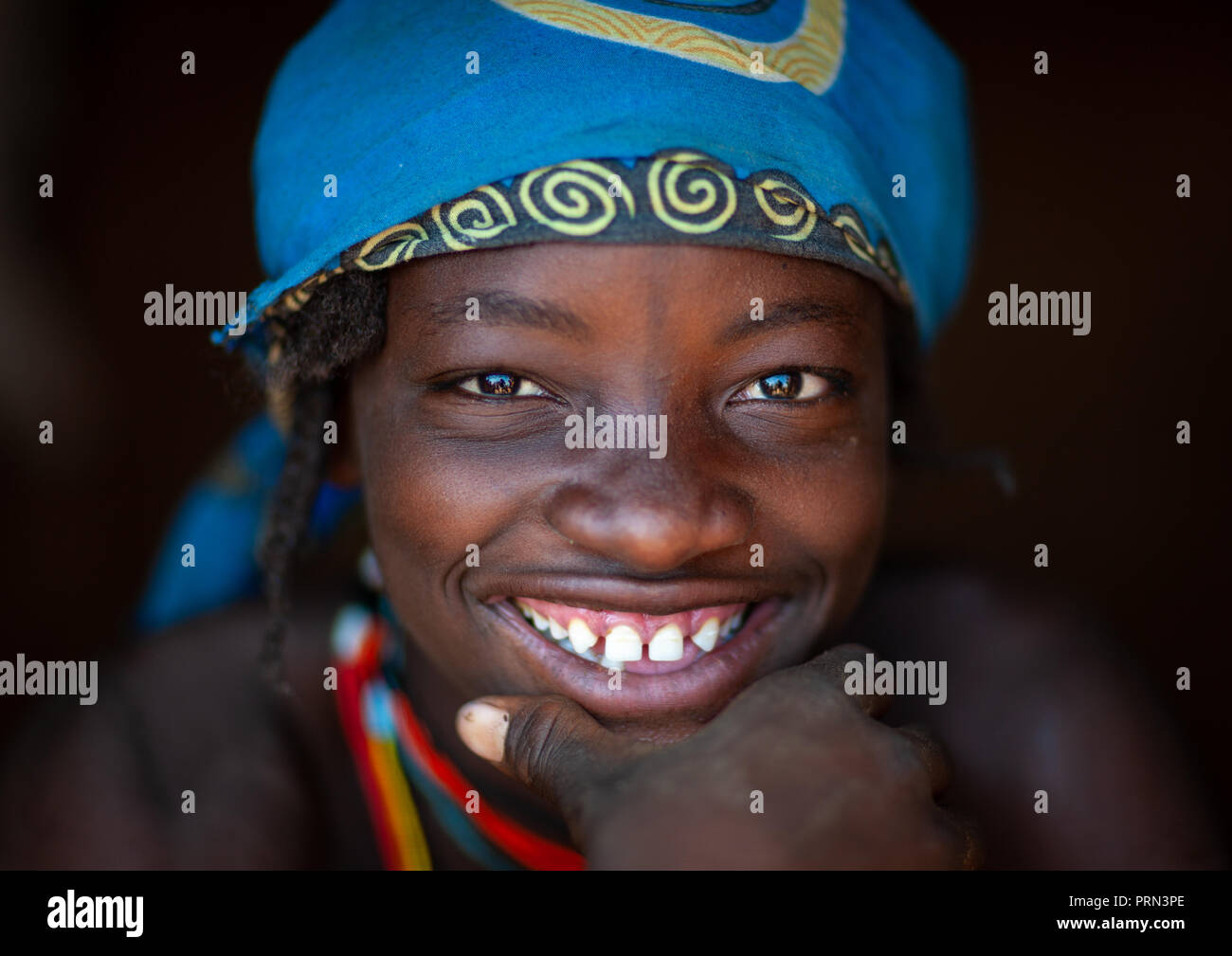 Portrait of a Muhacaona tribe woman, Cunene Province, Oncocua, Angola ...