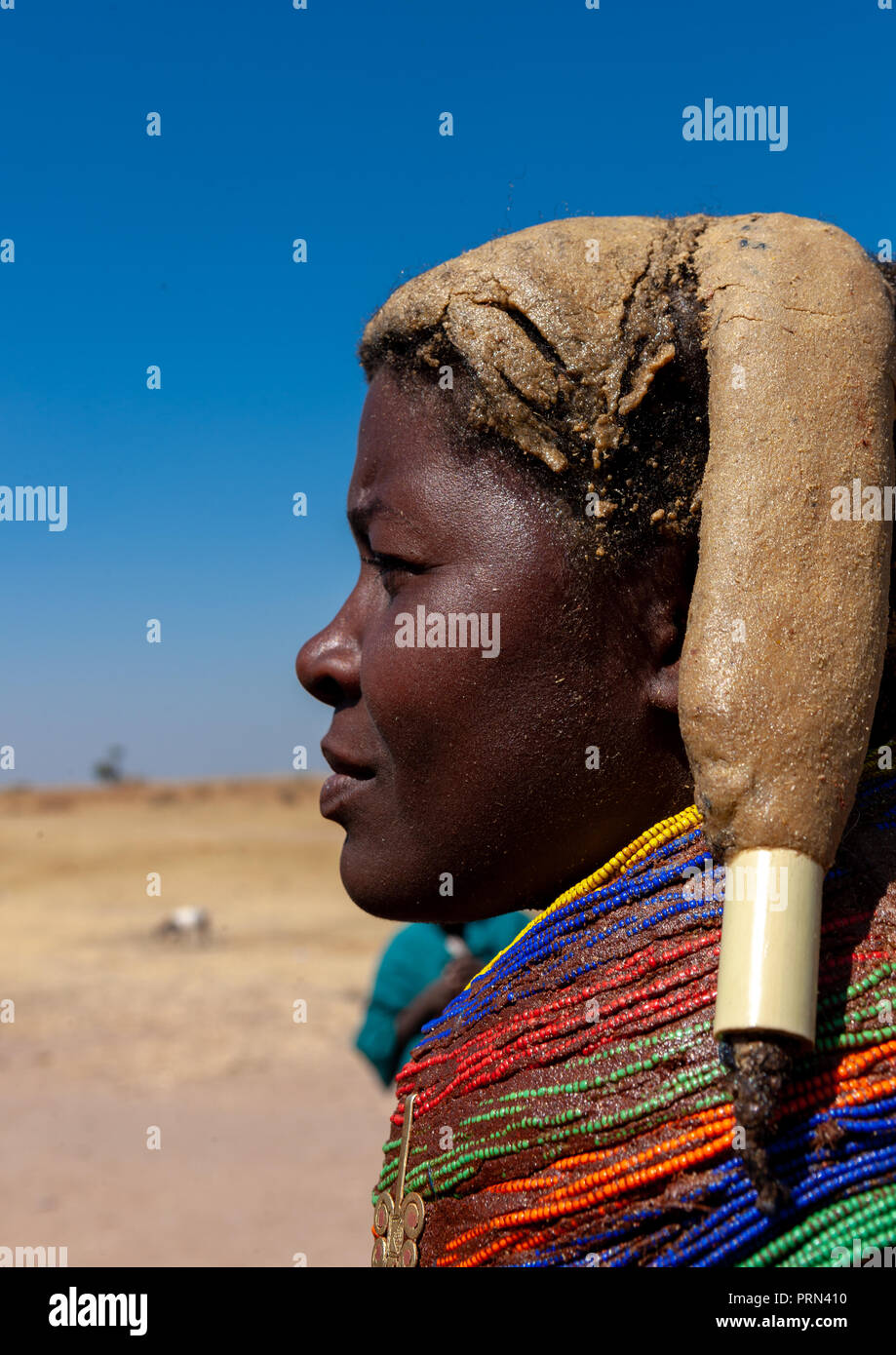 Mumuhuila tribe woman portrait, Huila Province, Chibia, Angola Stock ...