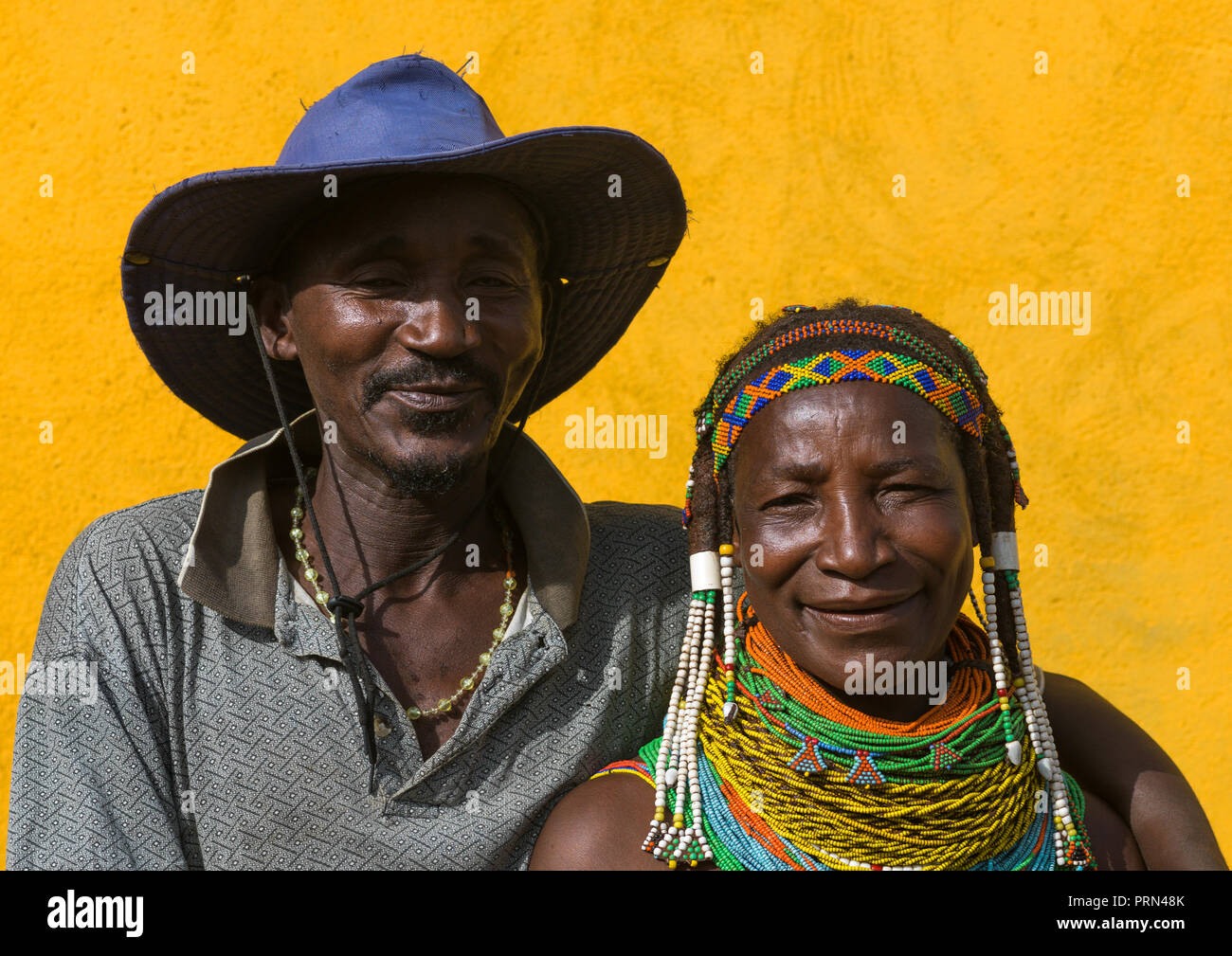 Mumuhuila tribe couple, Huila Province, Chibia, Angola Stock Photo - Alamy