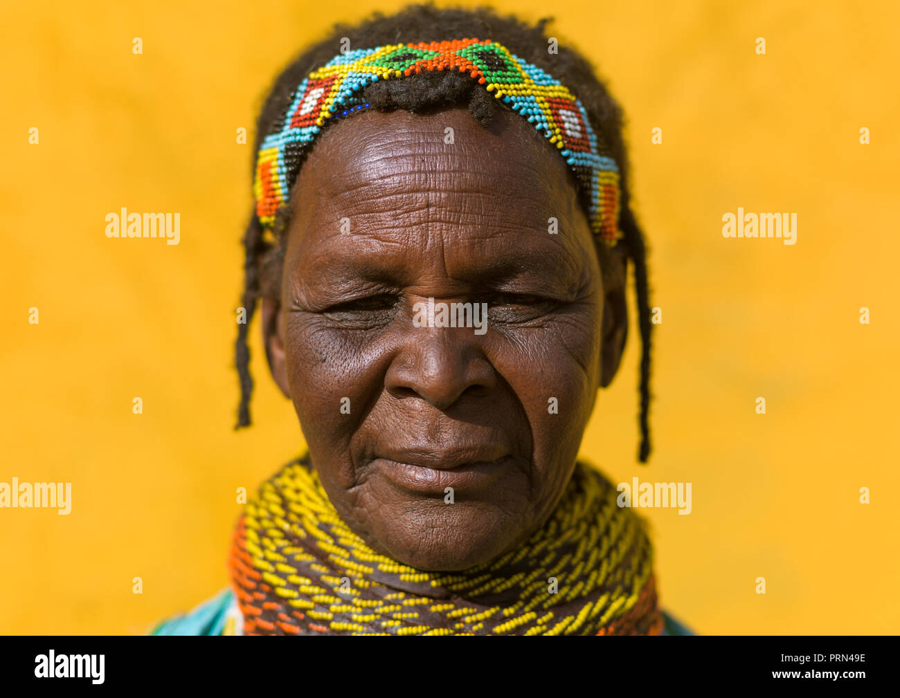 Mumuhuila tribe woman portrait, Huila Province, Chibia, Angola Stock ...