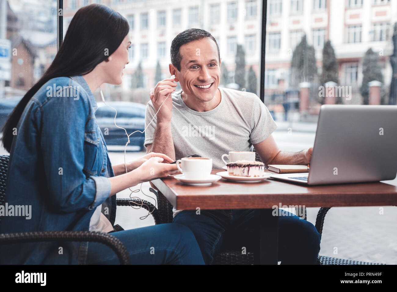 Surprised male person spending time with girlfriend Stock Photo - Alamy