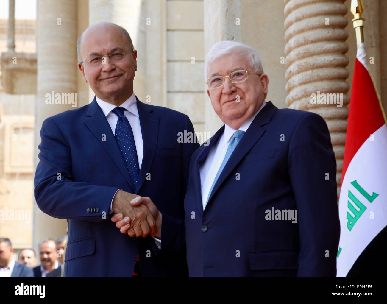 (181003) -- BAGHDAD, Oct. 3, 2018 (Xinhua) -- The new Iraqi President ...