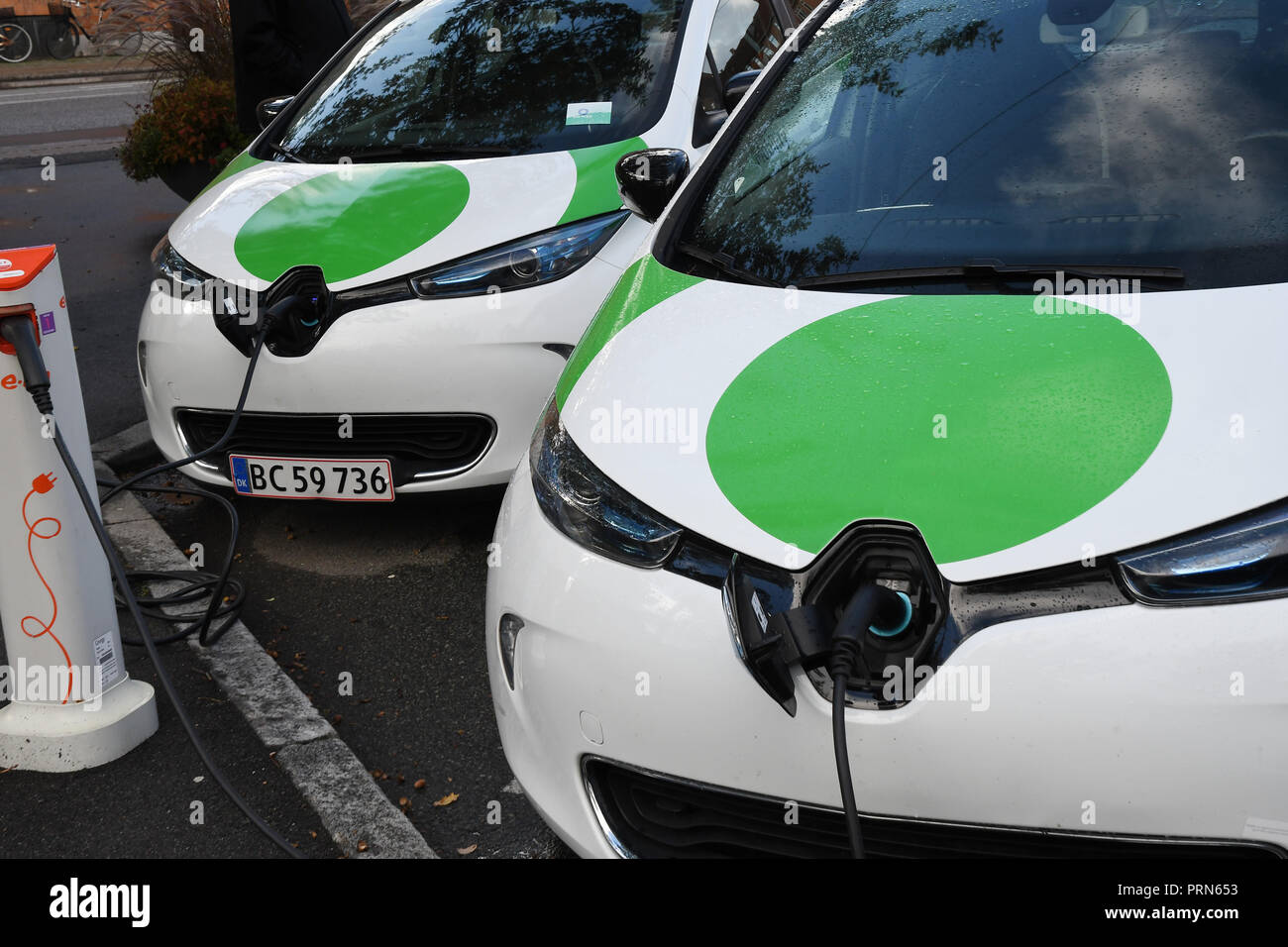 Copenhagen/Denmark 03.October 2018.. BMW German electric cars and ...