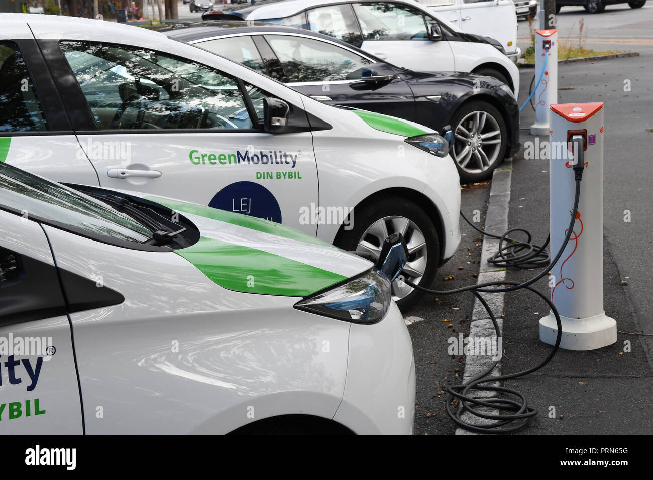 Copenhagen/Denmark 03.October 2018.. BMW German electric cars and ...