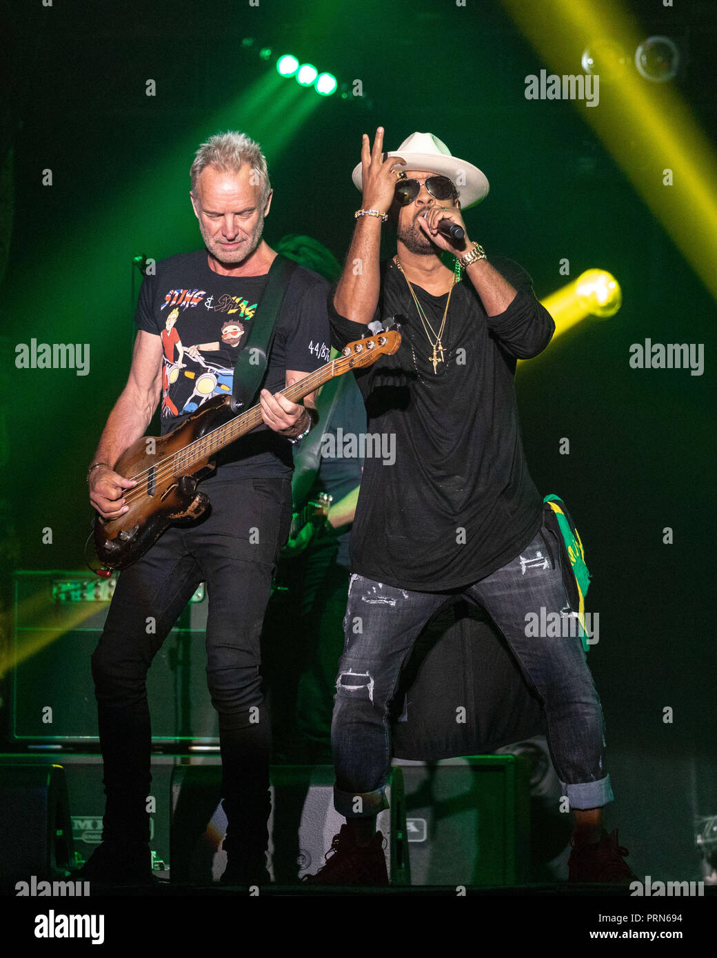 Chicago, Illinois, USA. 2nd Oct, 2018. STING (GORDON SUMNER) and SHAGGY ...