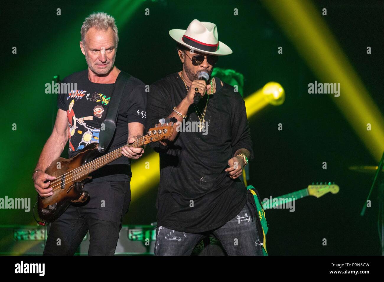 Chicago, Illinois, USA. 2nd Oct, 2018. STING (GORDON SUMNER) and SHAGGY ...