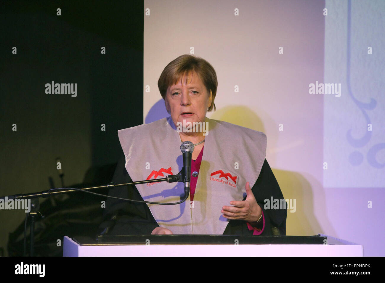 Israel. 04 October 2018, ---, Jerusalem: German Chancellor Angela ...