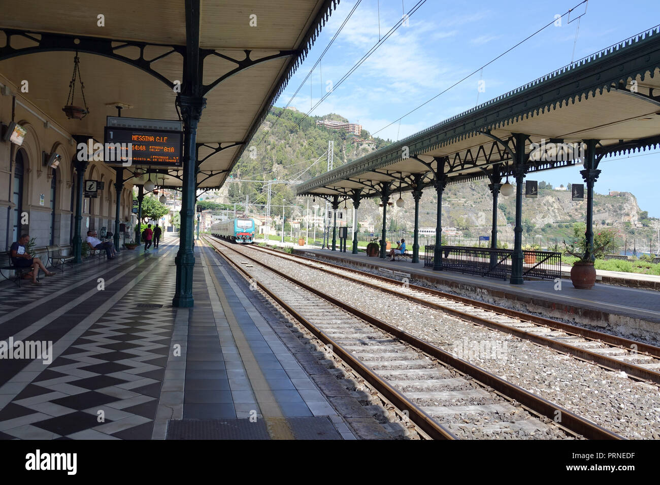 Sicily, Italy. 04th Sep, 2018. The Taormina-Giardini railway station ...