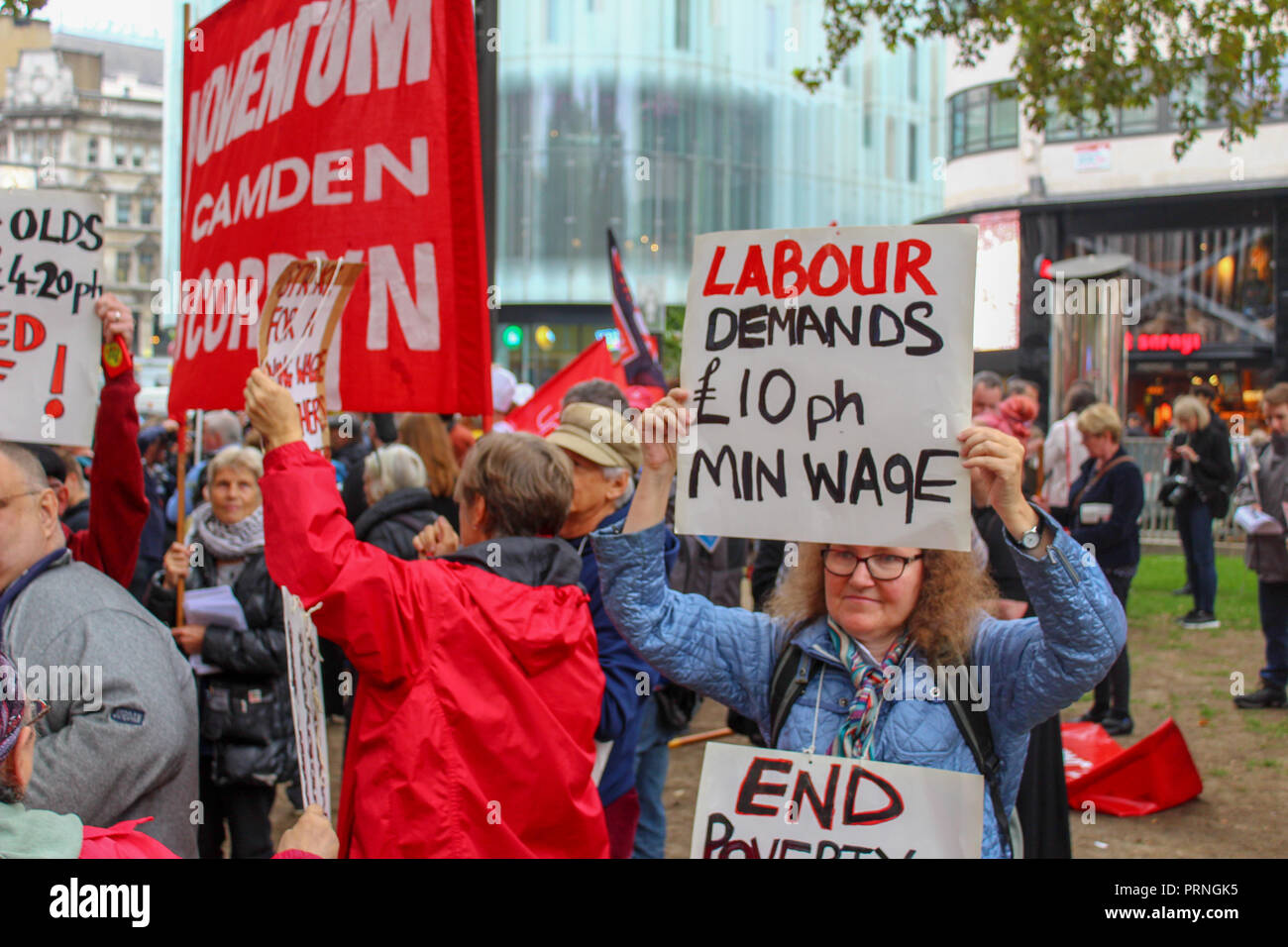 Leicester Square, London - 3rd October 2018. McDonald’s, Wetherspoons ...