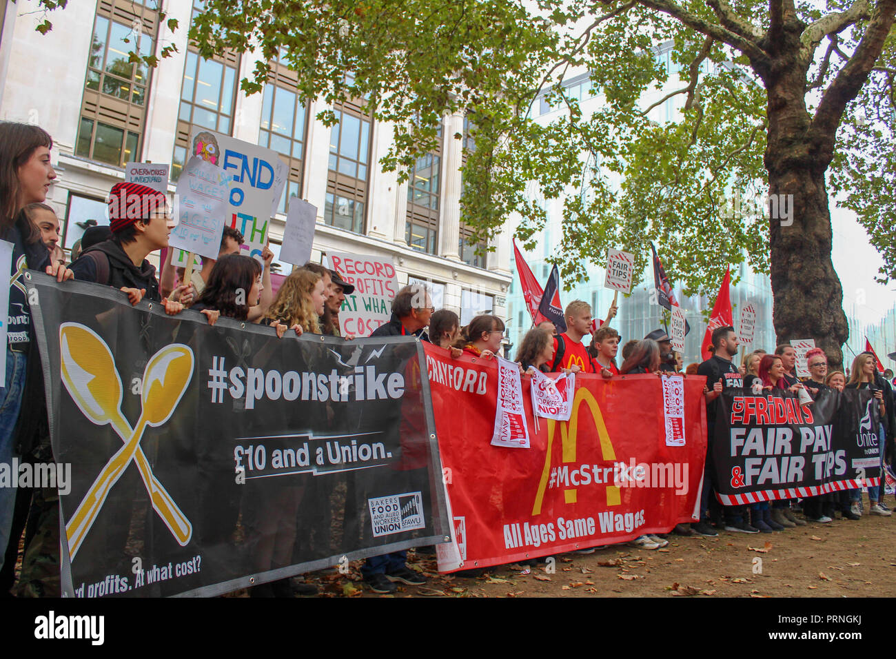 Leicester Square, London - 3rd October 2018. McDonald’s, Wetherspoons ...