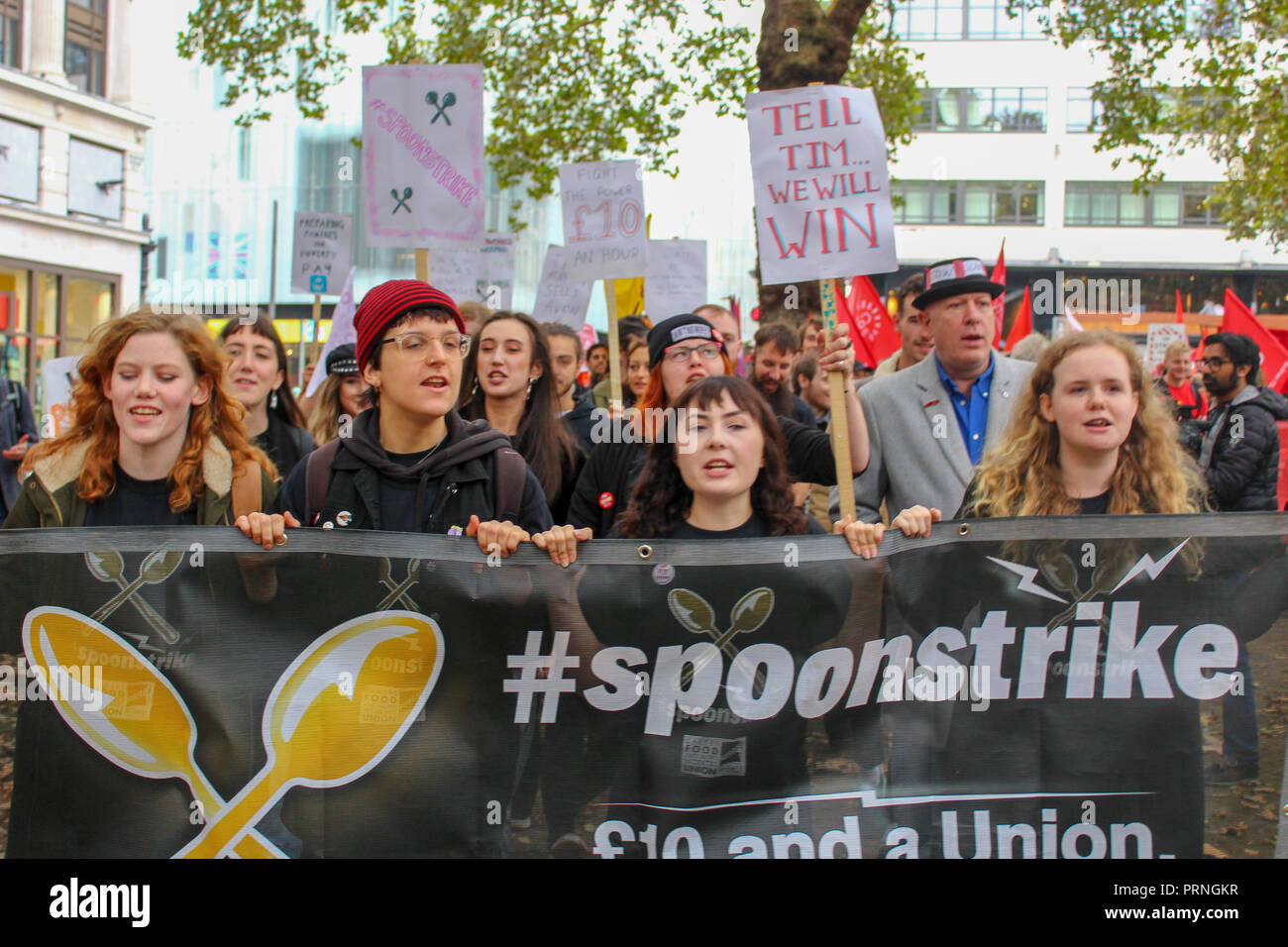 Leicester Square, London - 3rd October 2018. McDonald’s, Wetherspoons ...