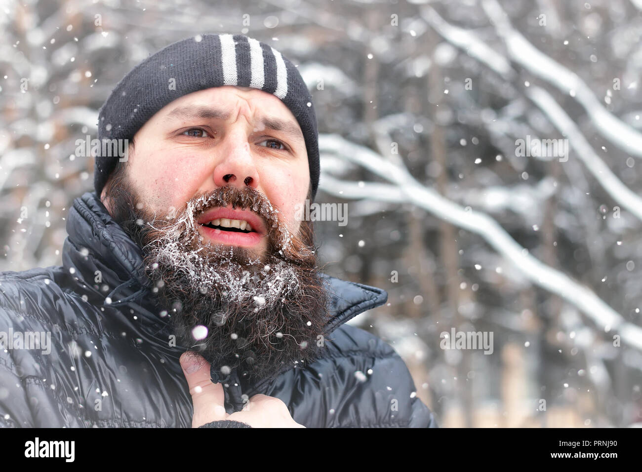 Ice hair frost beard hi-res stock photography and images - Alamy