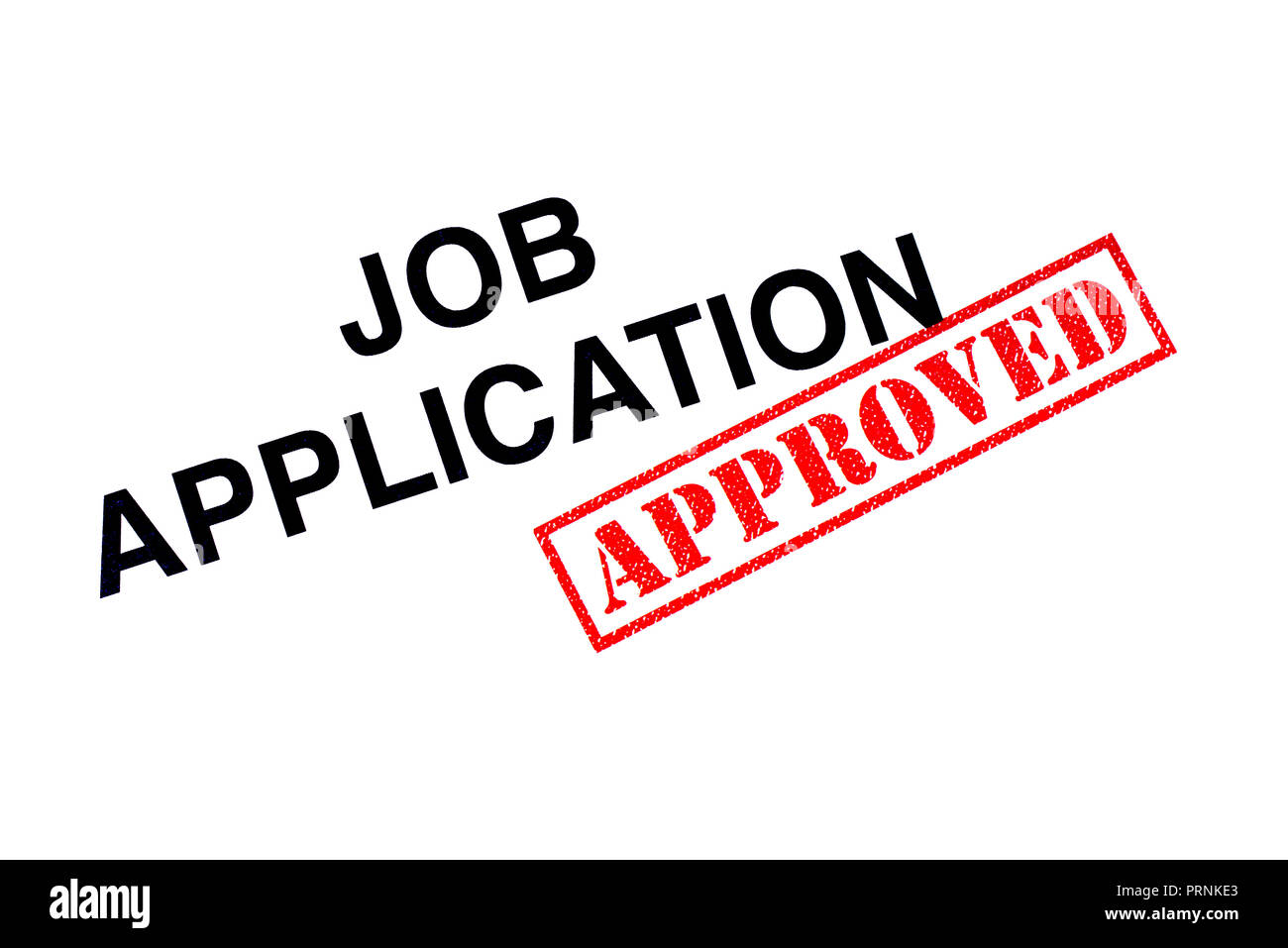 Job Application heading stamped with a red APPROVED rubber stamp Stock ...
