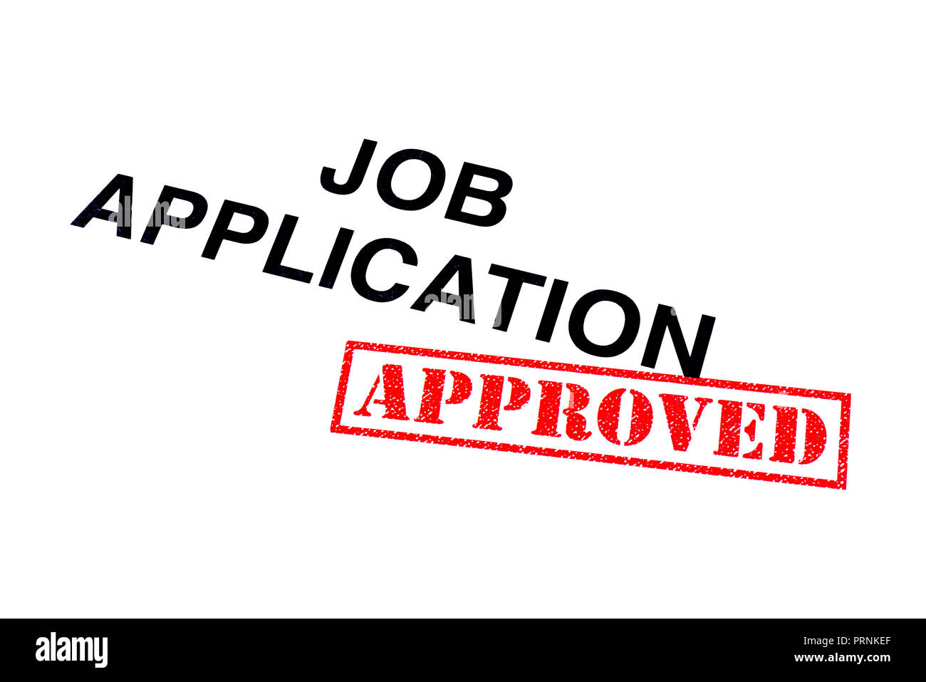Job Application heading stamped with a red APPROVED rubber stamp Stock ...