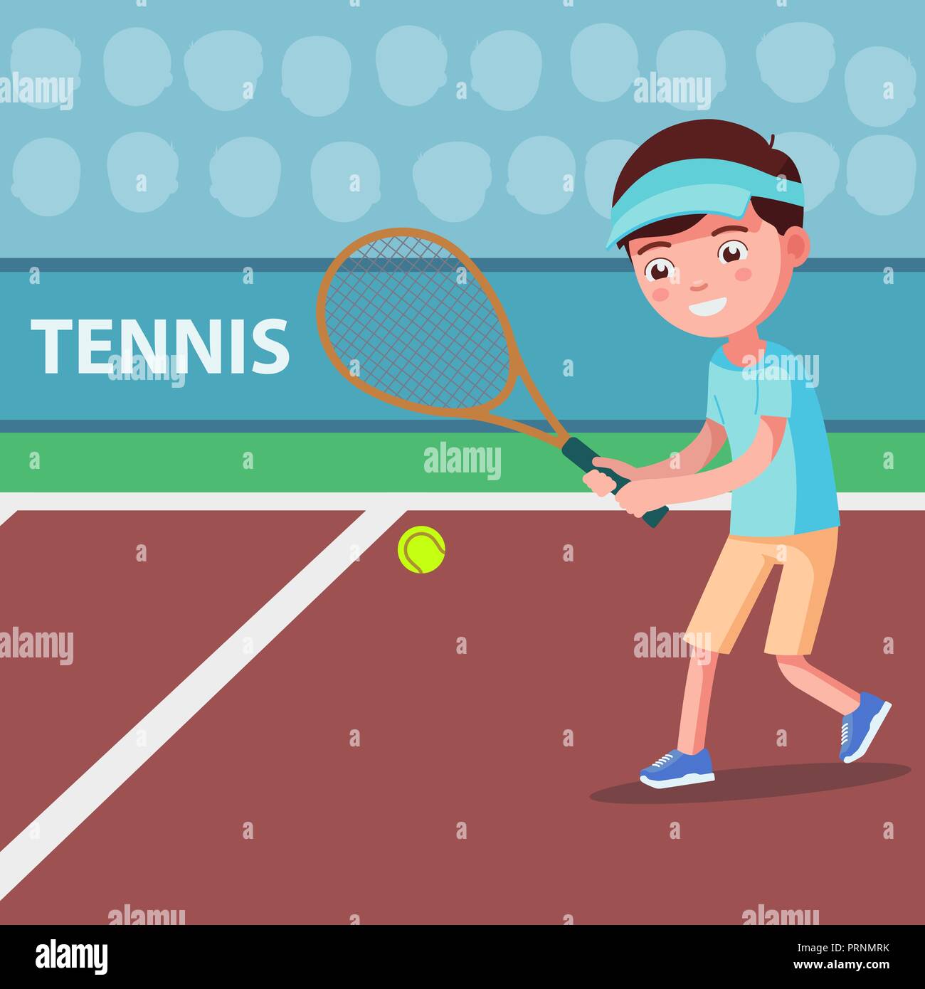 Vector illustration cartoon tennis player hi-res stock photography and ...