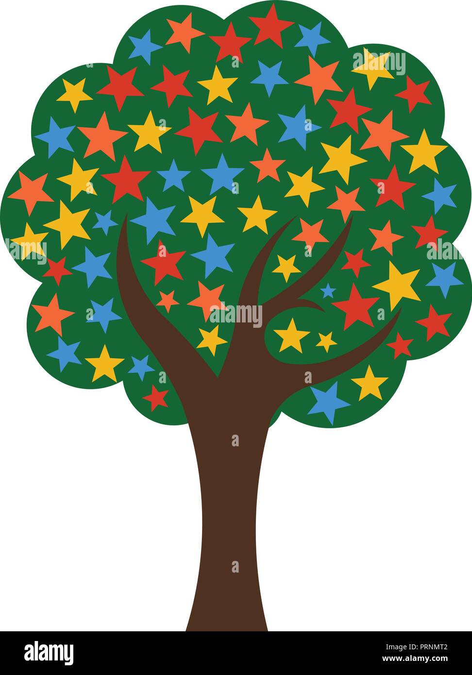 Green tree with stars, vector logo Stock Vector Image & Art - Alamy