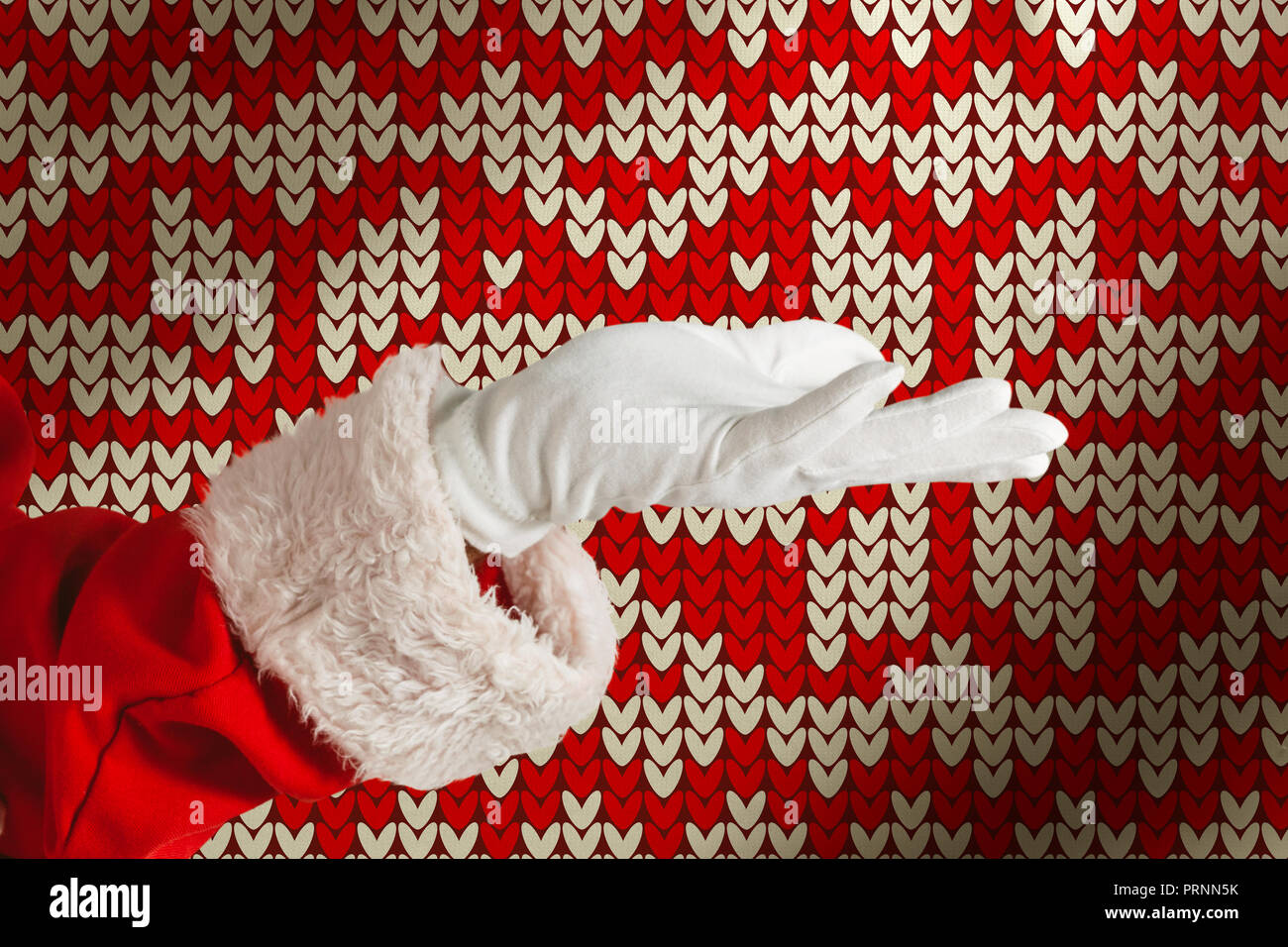Composite image of santa claus making hand gesture Stock Photo - Alamy