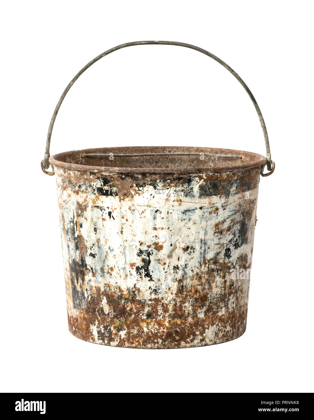 Old rusty paint bucket Stock Photo - Alamy