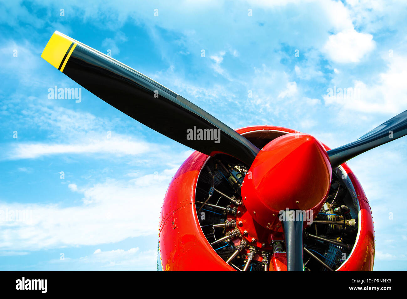 Airplane propellers on an engine Stock Photo - Alamy