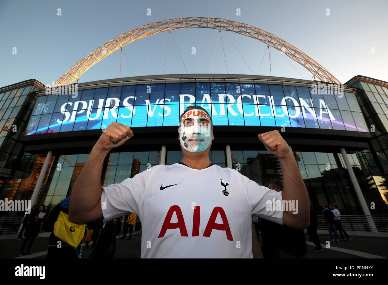Tottenham Hotspur fans ahead of the UEFA Champions League, Group B ...
