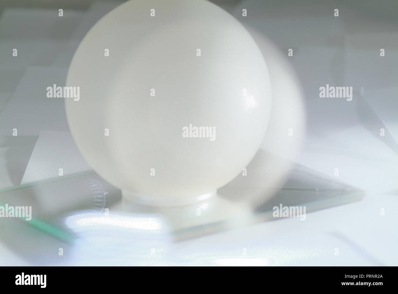 Multi-exposure. the white ball Stock Photo - Alamy