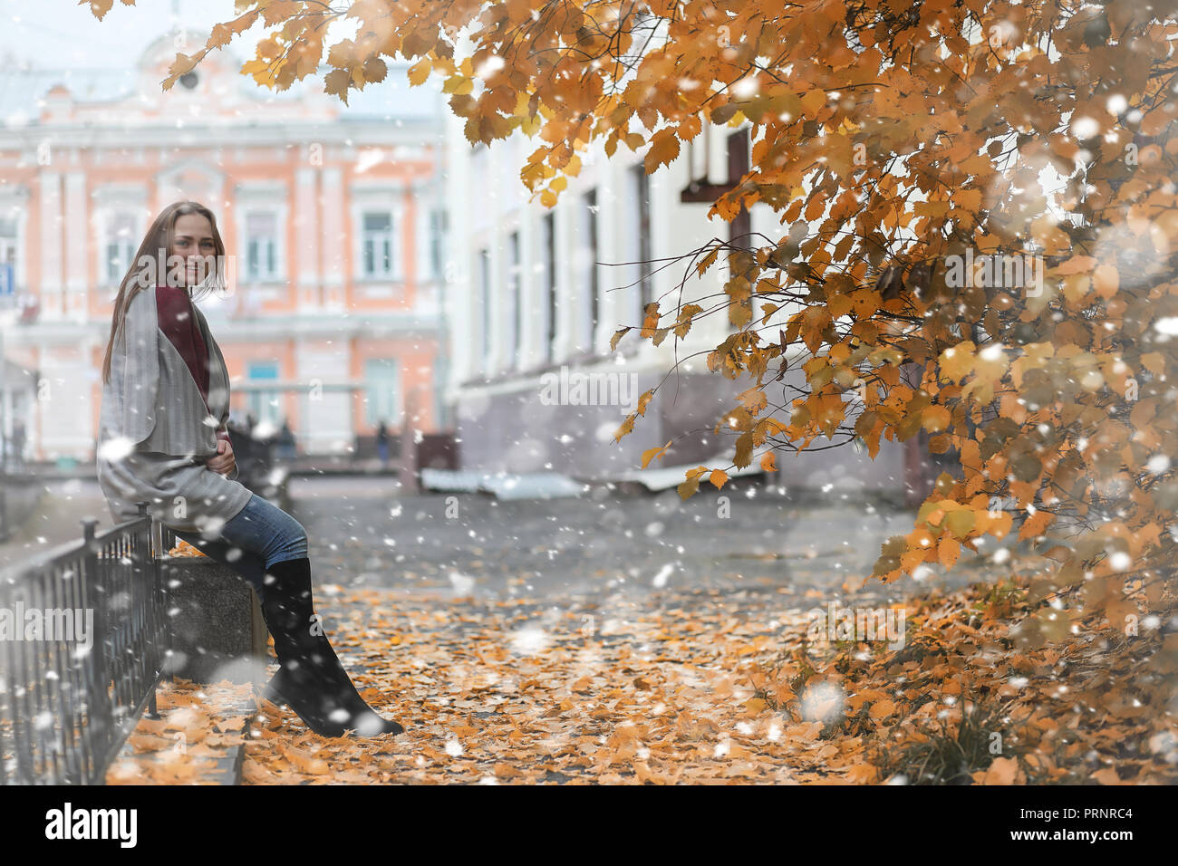 Island in first snowfall hi-res stock photography and images - Alamy