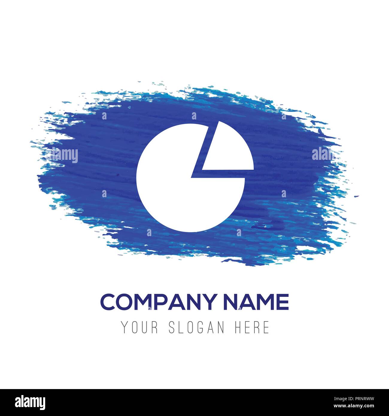 Pie chart - Blue watercolor background Stock Vector Image & Art - Alamy