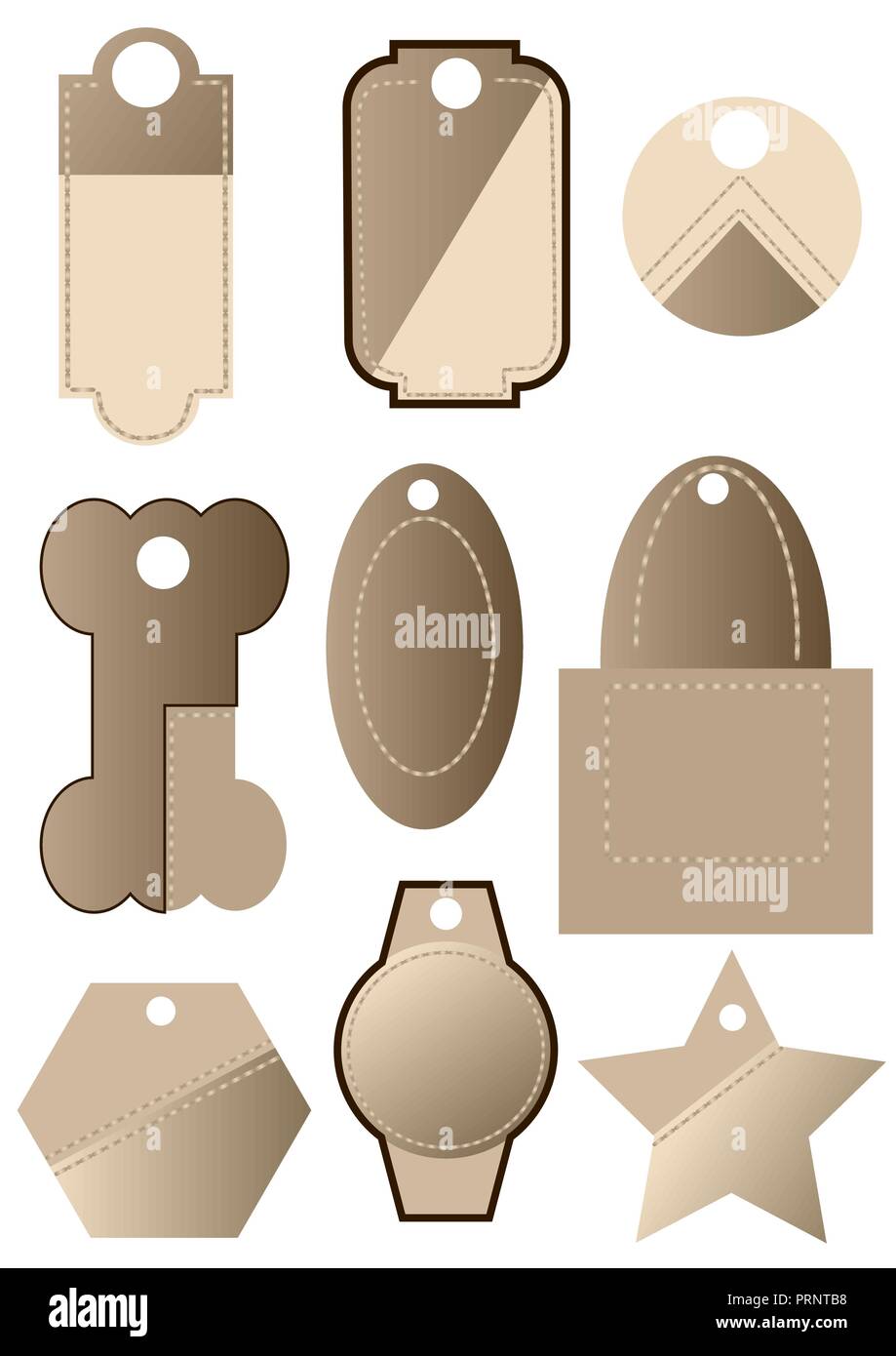 set of 9 labels isolated on white background Stock Vector Image & Art ...