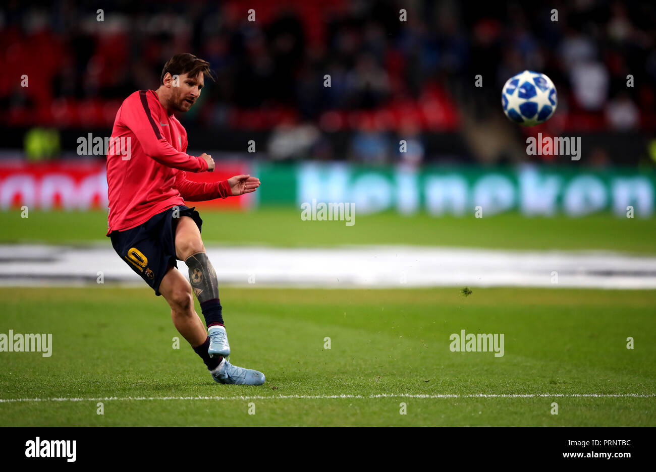 Barcelona's Lionel Messi during the UEFA Champions League, Group B ...