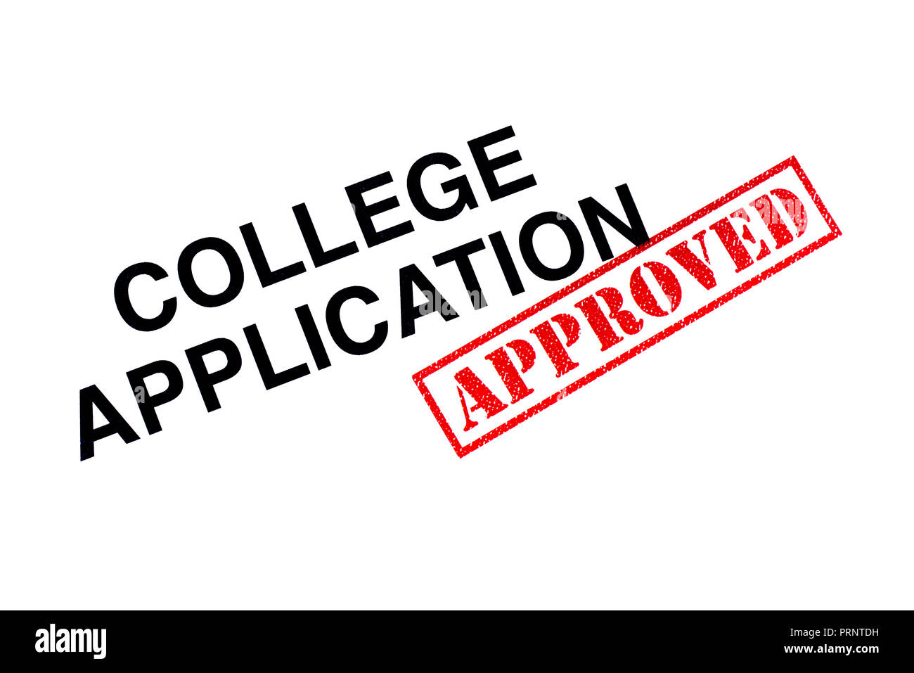 College Application heading stamped with a red APPROVED rubber stamp ...