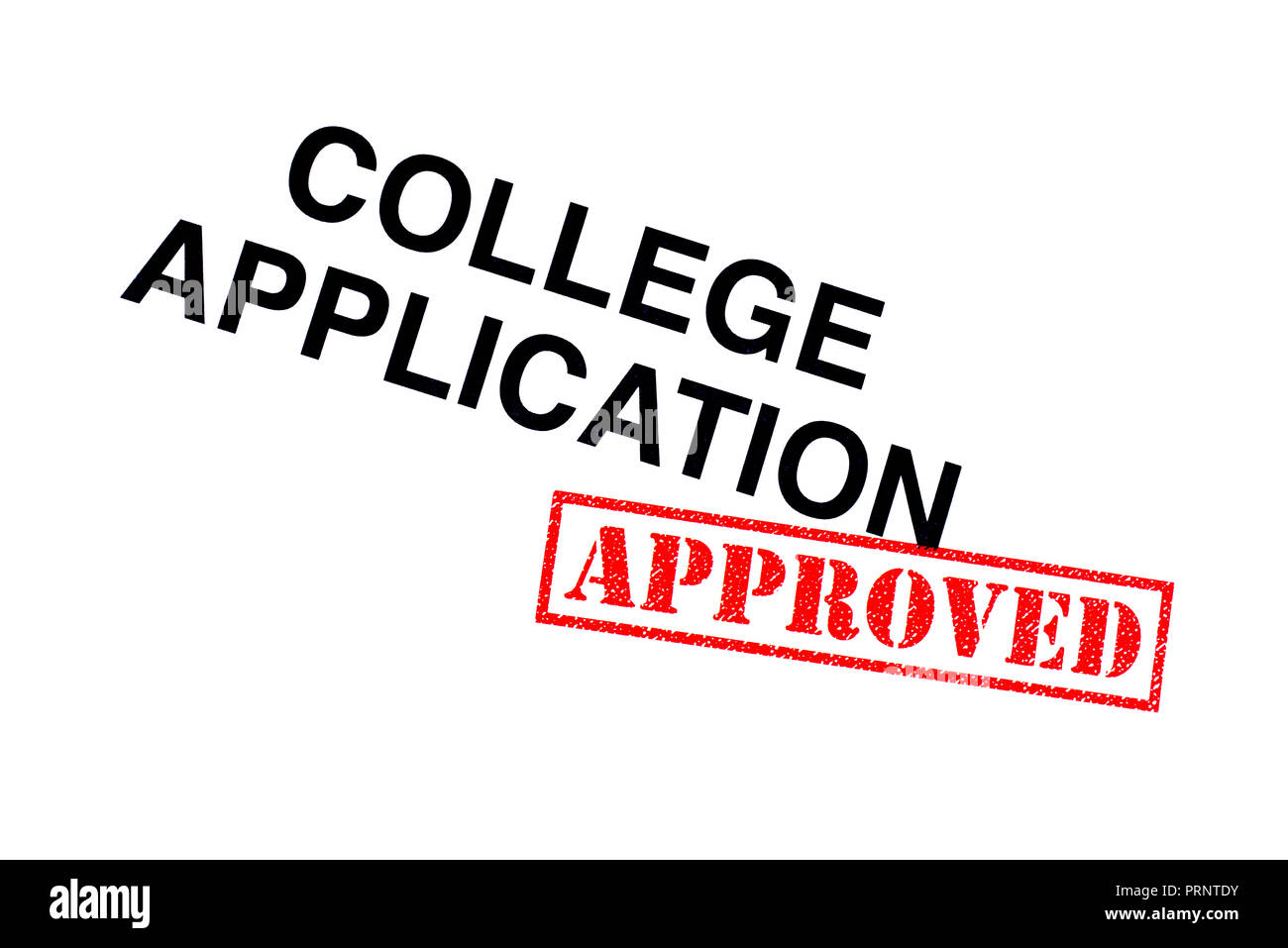 College Application heading stamped with a red APPROVED rubber stamp ...