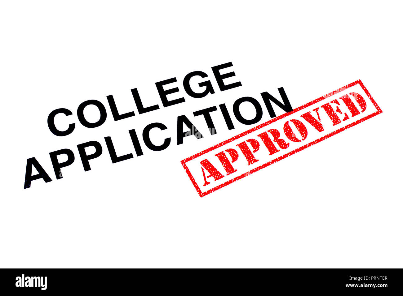 College Application heading stamped with a red APPROVED rubber stamp ...