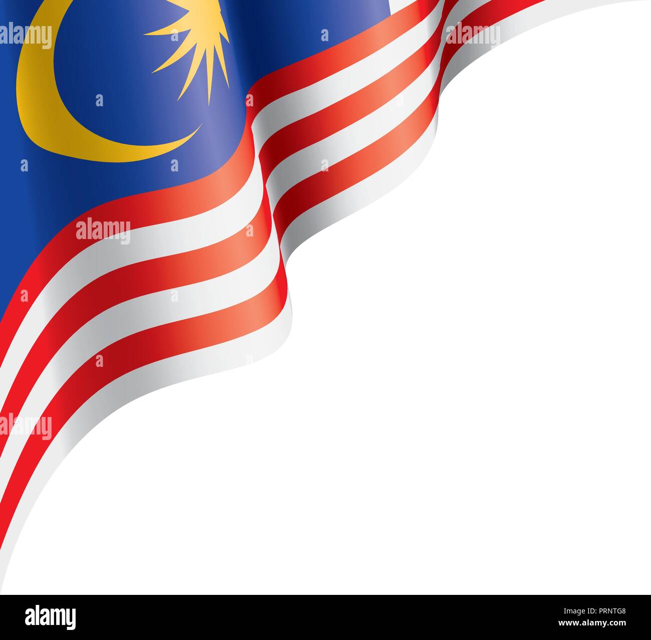 Malaysia flag, vector illustration on a white background Stock Vector ...