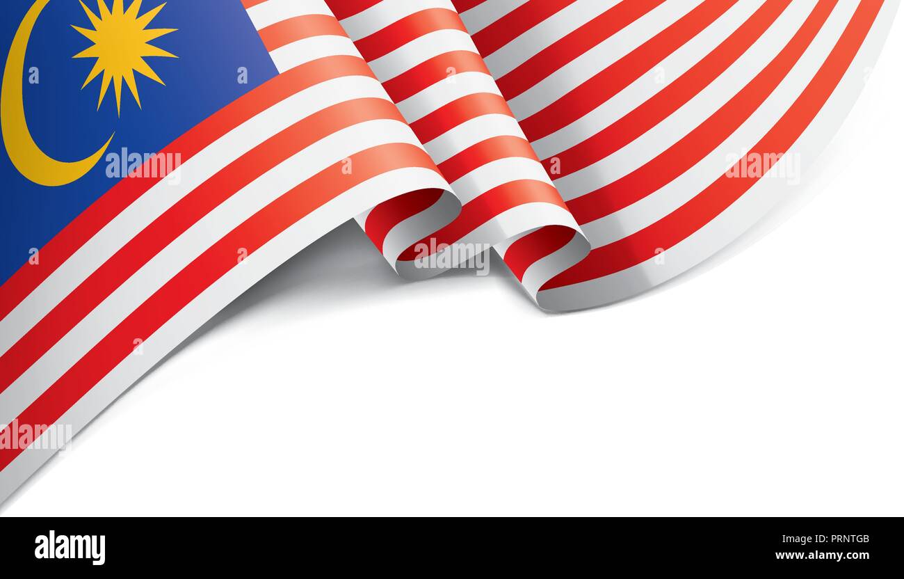 Malaysia flag, vector illustration on a white background Stock Vector ...