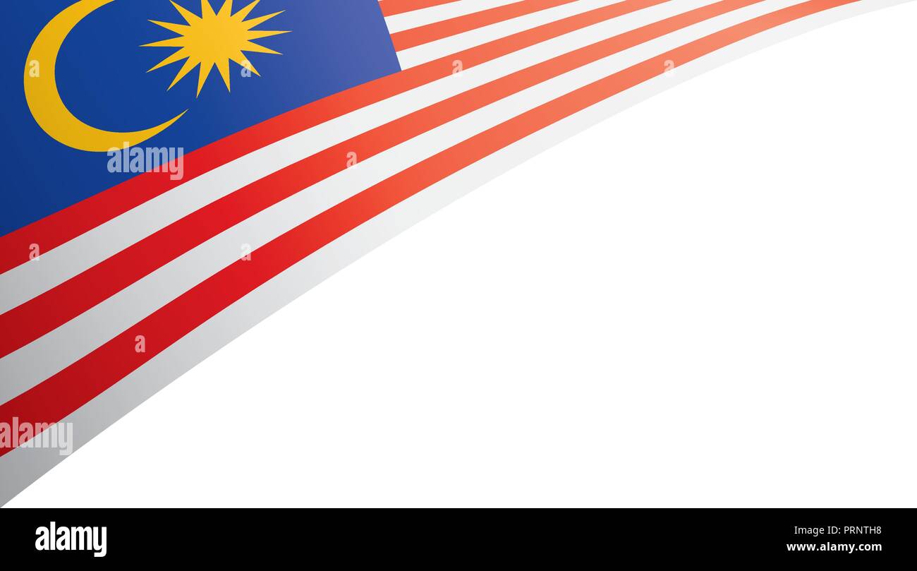 Malaysia flag, vector illustration on a white background Stock Vector ...