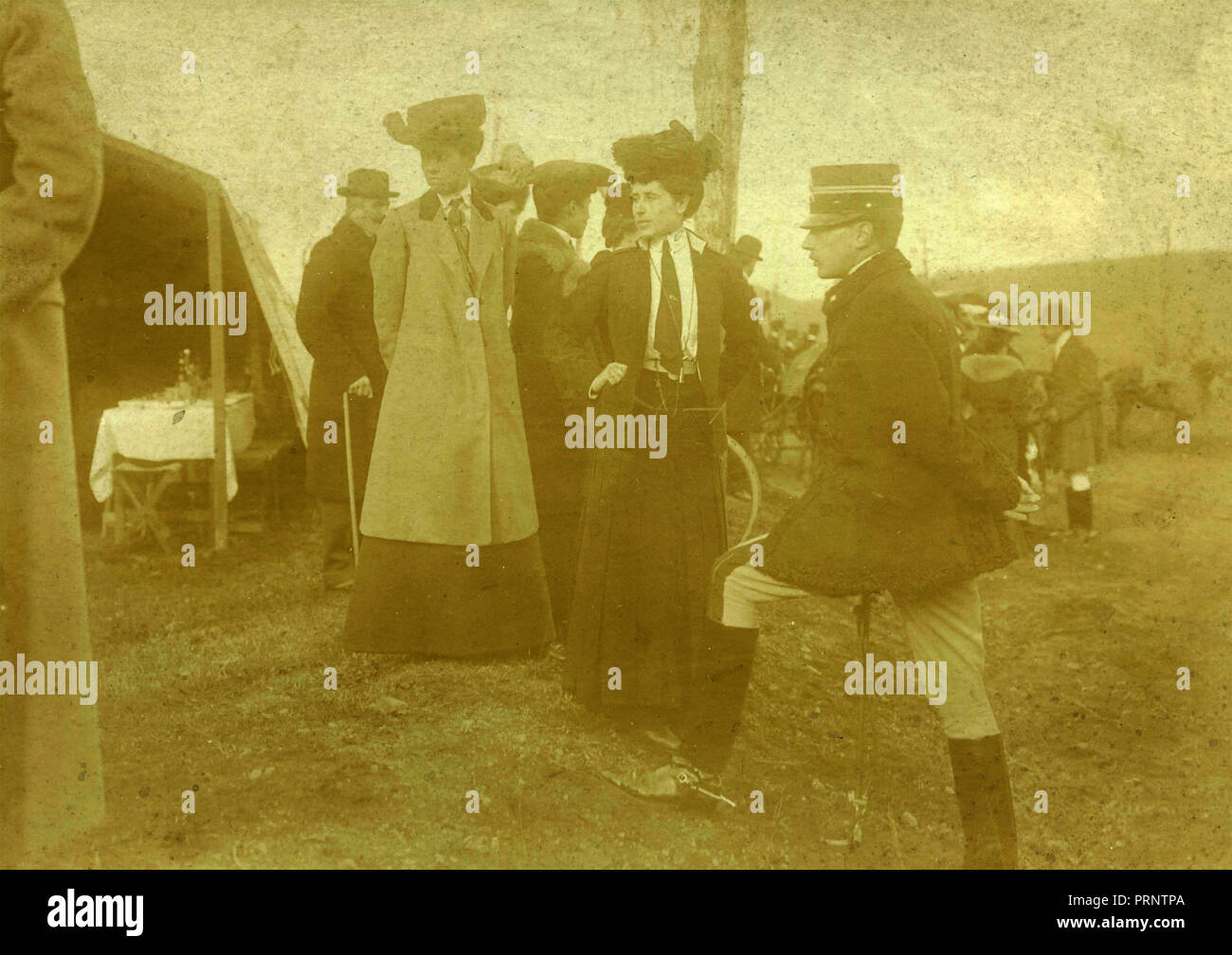 Outing in the countryside with the military, Italy 1890s Stock Photo ...