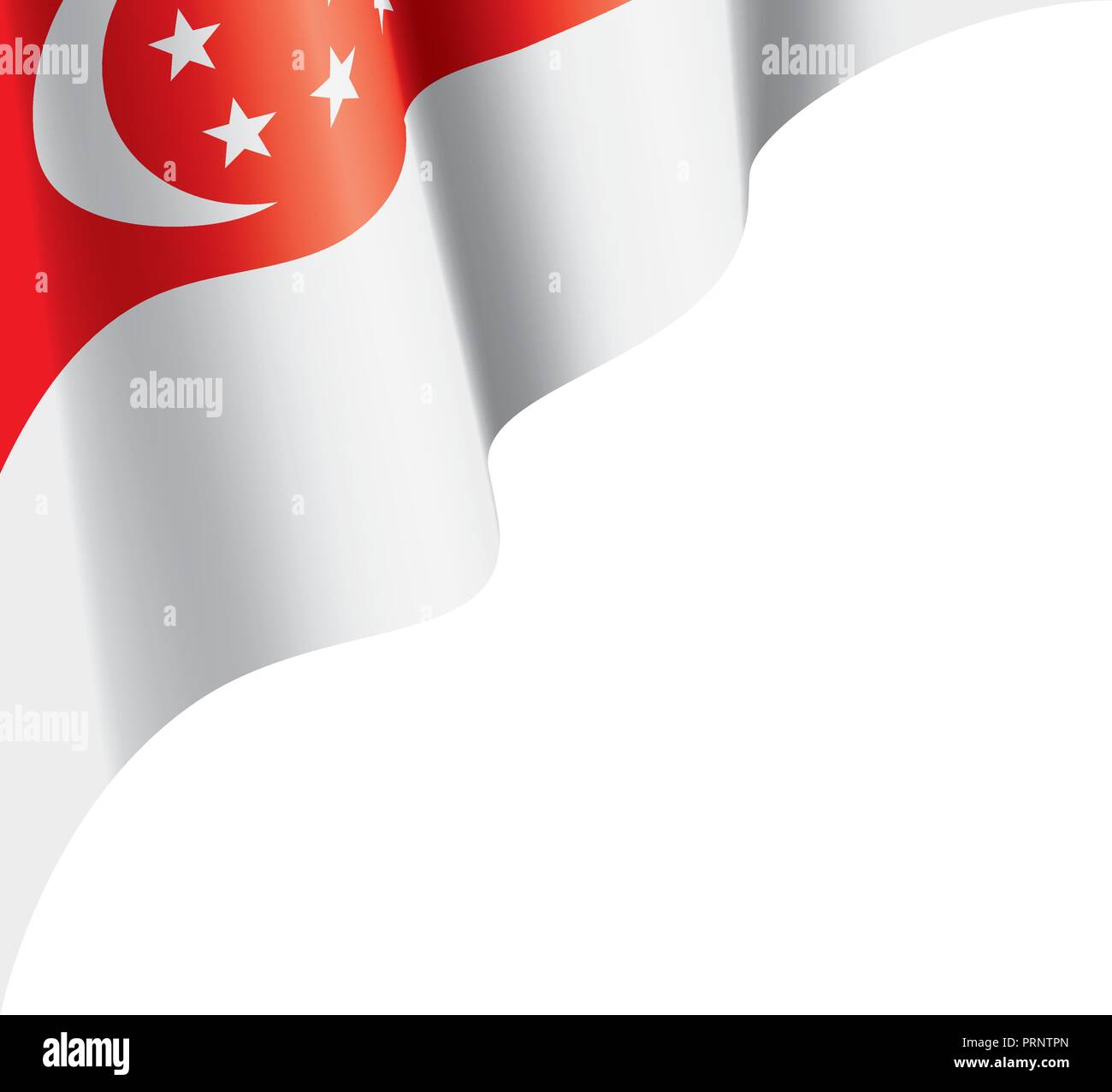Singapore flag, vector illustration on a white background Stock Vector ...