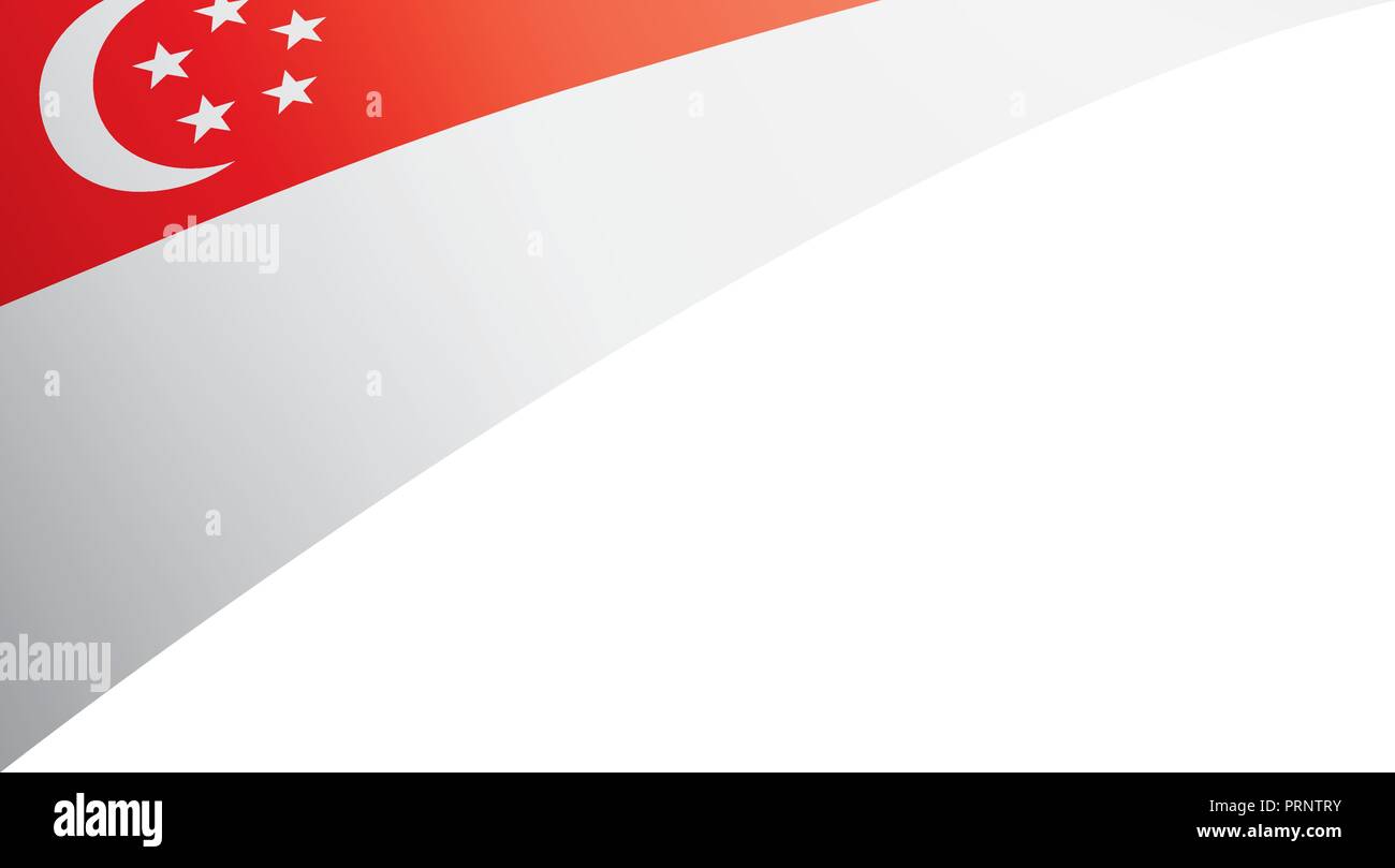 Singapore flag, vector illustration on a white background Stock Vector ...