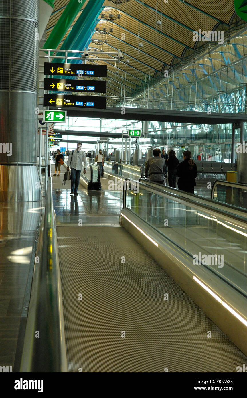 Interior of Madrid Barajas Airport Terminal, Madrid, Spain, Europe ...