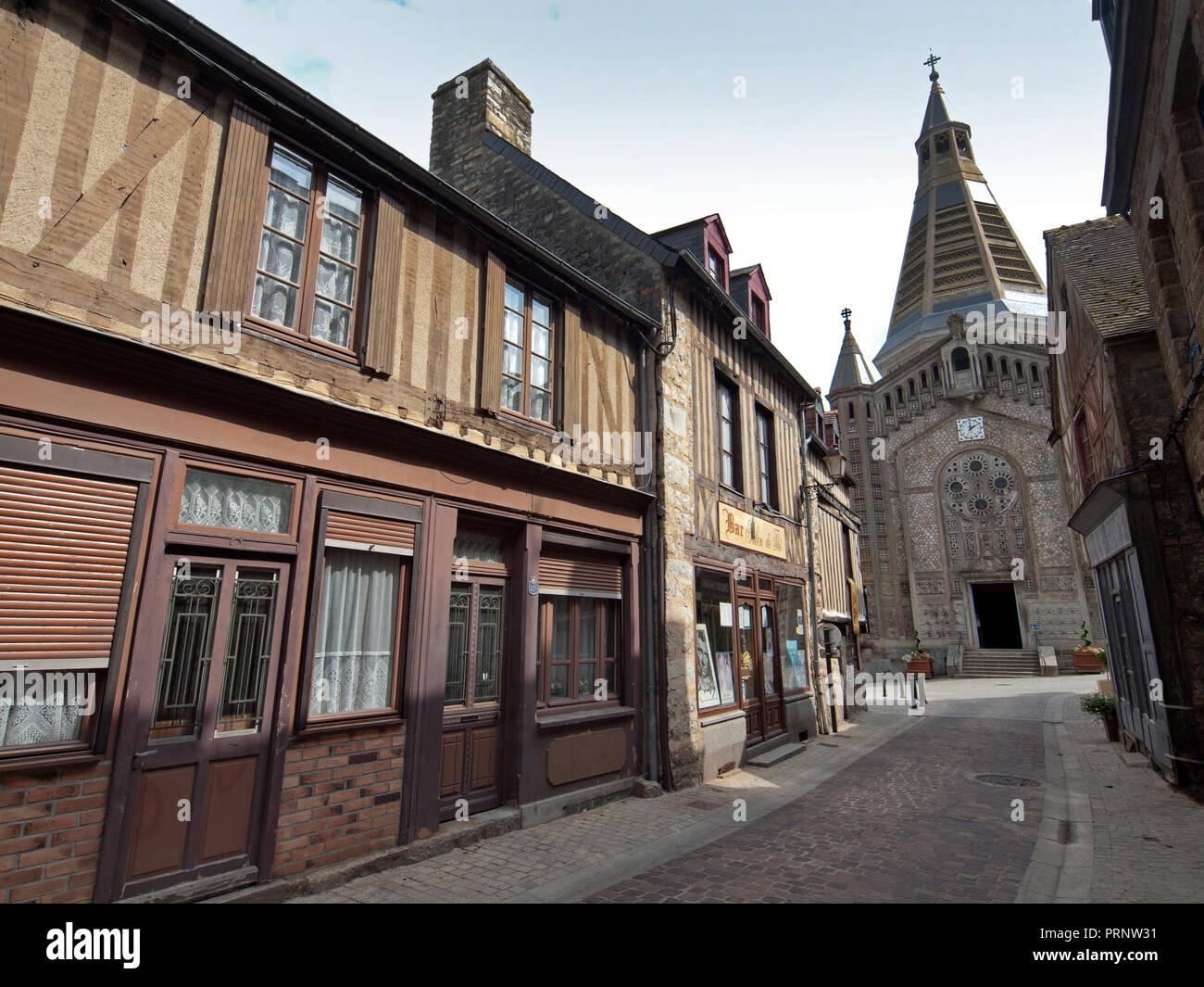 The beautiful, historic town of Domfront in Normandy Stock Photo - Alamy