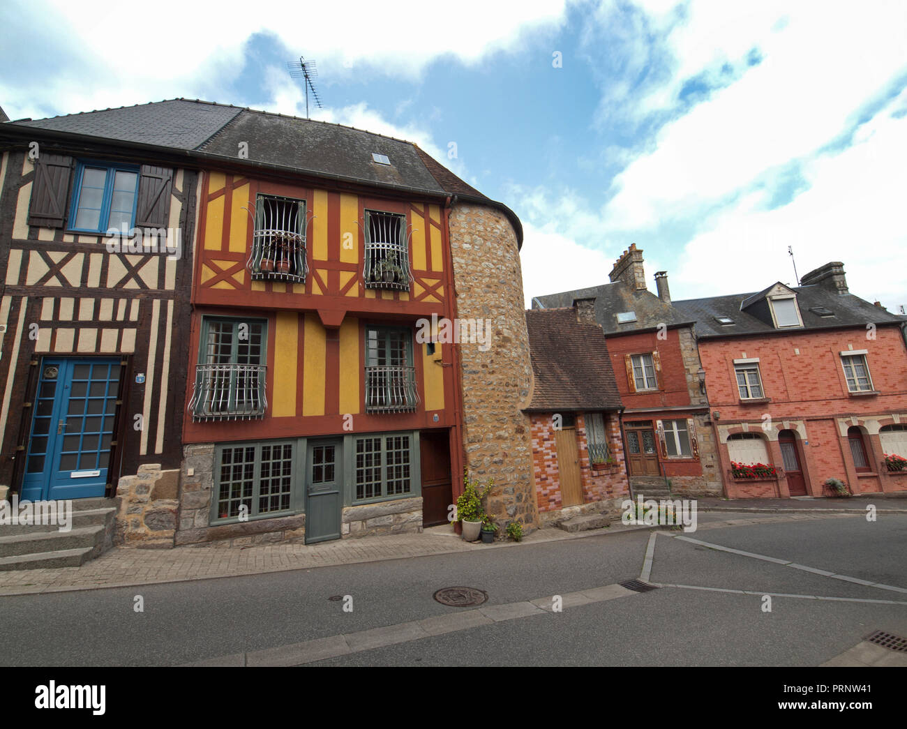 The beautiful, historic town of Domfront in Normandy Stock Photo - Alamy
