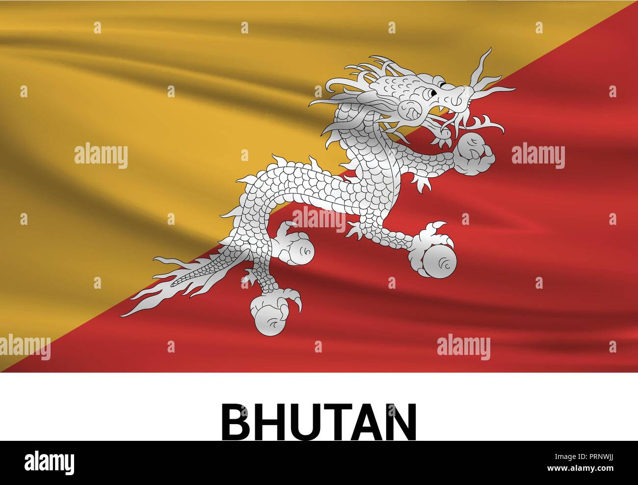 Bhutan flag design vector Stock Vector Image & Art - Alamy