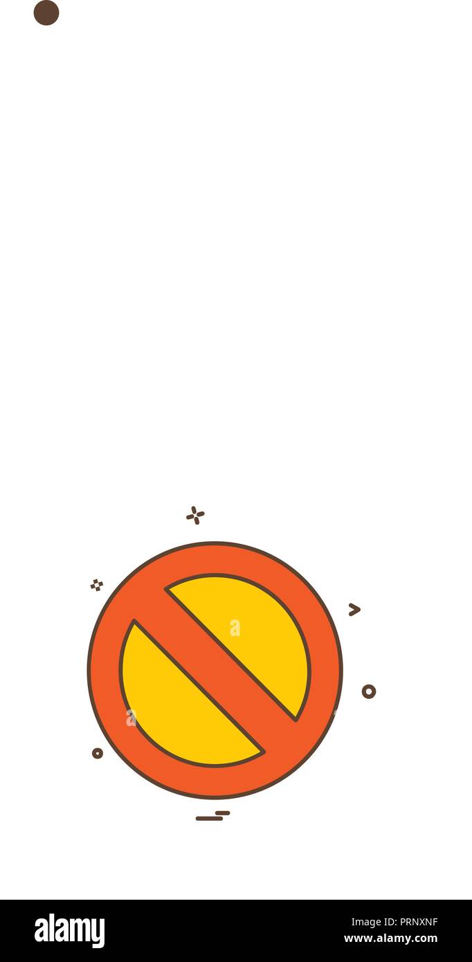 Not allowed icon design vector Stock Vector Image & Art - Alamy
