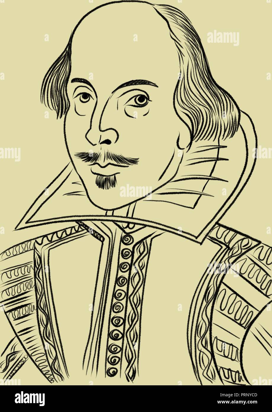 William shakespeare cartoon hi-res stock photography and images - Alamy