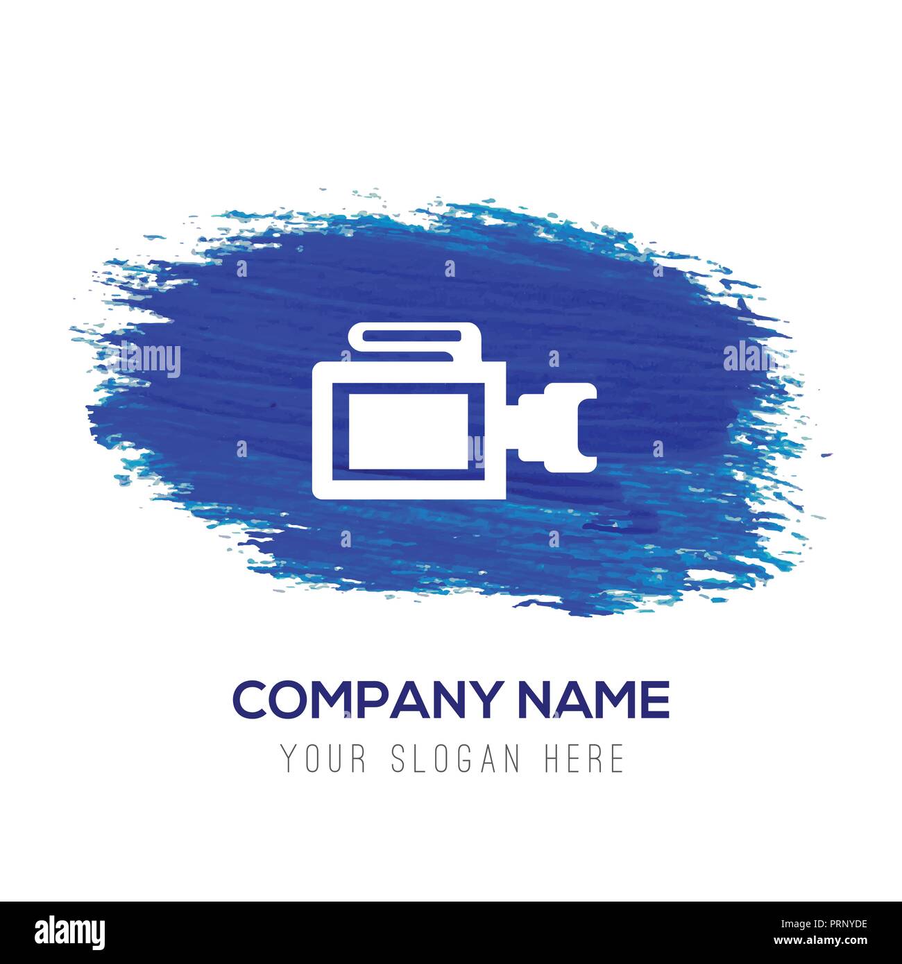 Photo camera icon - Blue watercolor background Stock Vector Image & Art ...