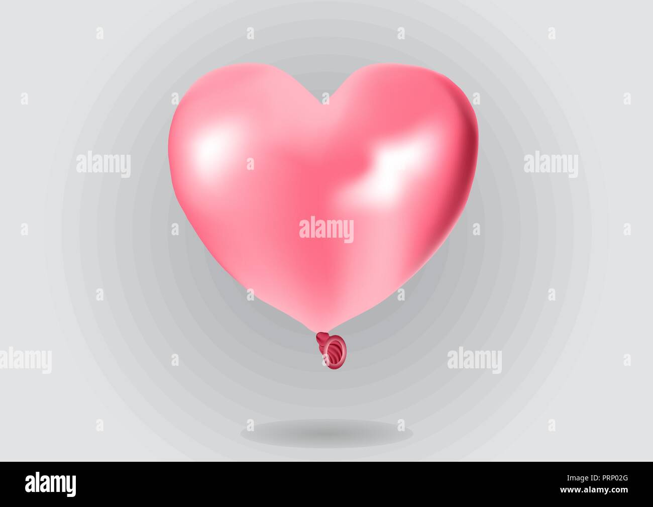 pink air balloon on a grey background Stock Vector Image & Art - Alamy