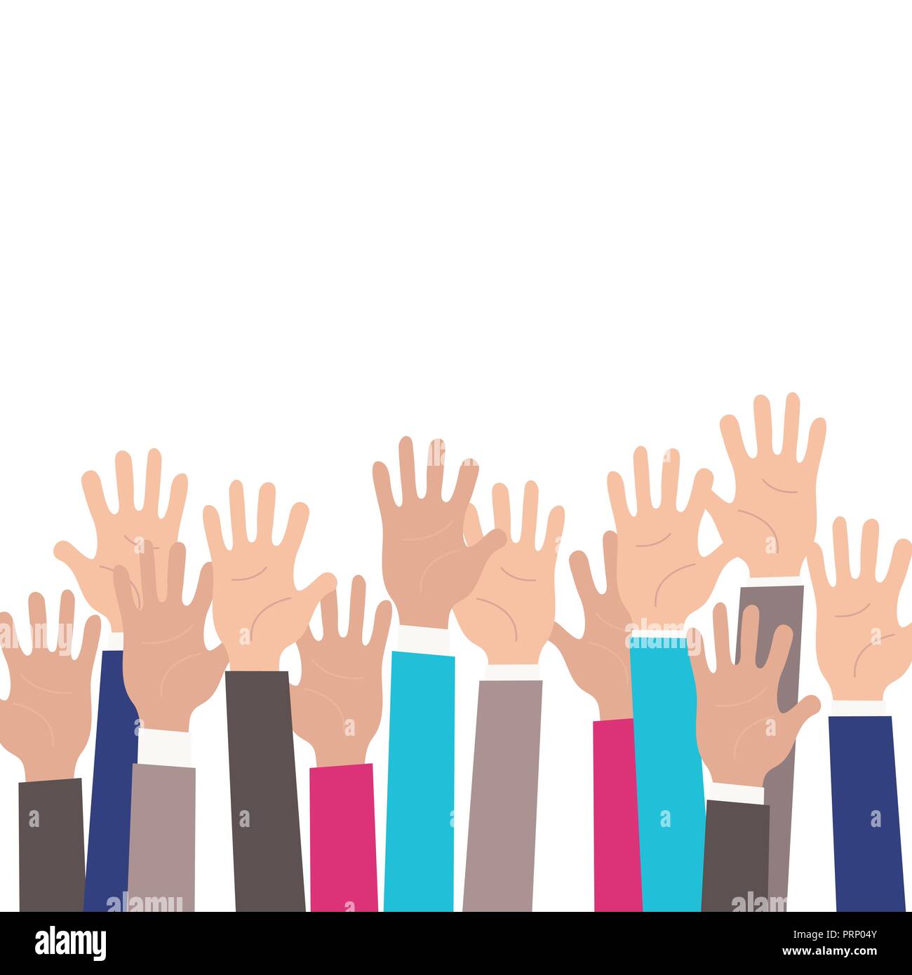 Hands raised up hold Stock Vector Images - Alamy