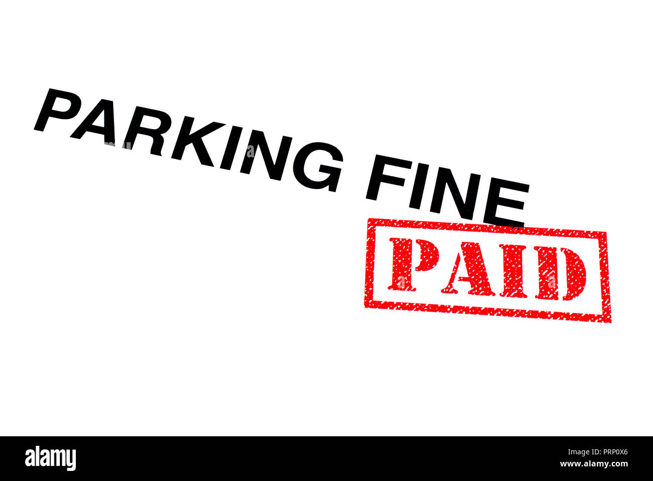 Parking Fine heading stamped with a red PAID rubber stamp Stock Photo ...